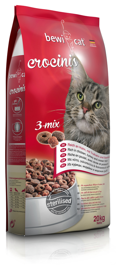 BEWI CAT Crocinis Mix 20 kg , Inhalt (1 Stück = 1 x 20 kg) | 751725